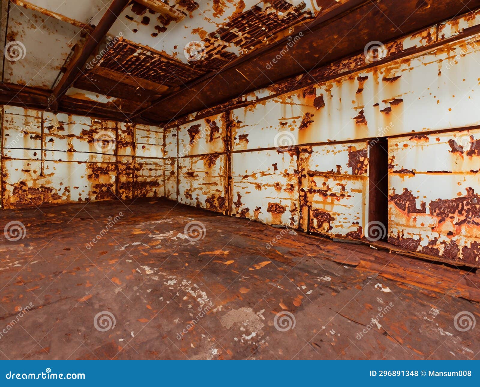 Interior of Abandoned Building Background Stock Illustration ...