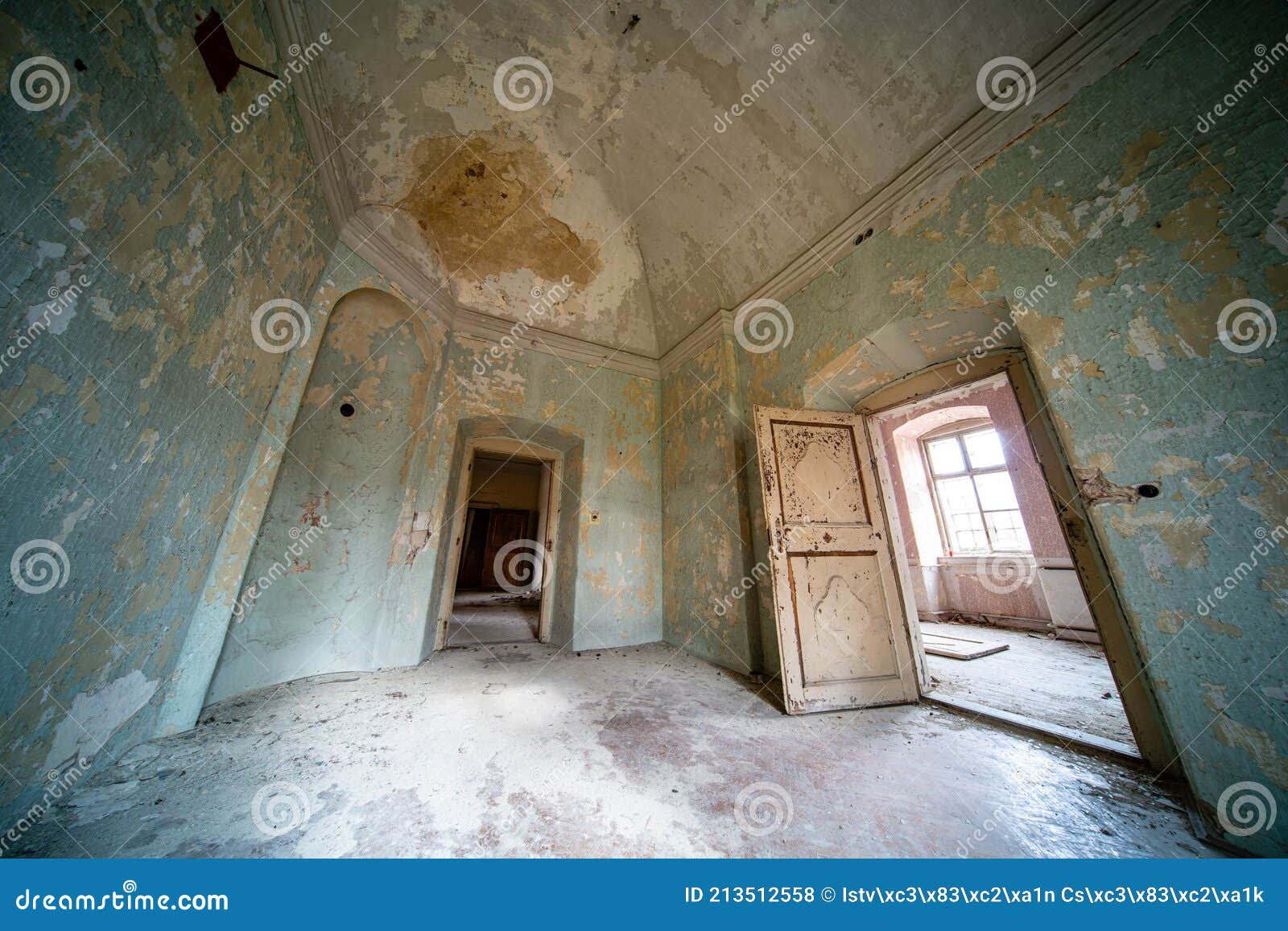 Interior of an Abandoned Castle Stock Photo - Image of forgotten ...