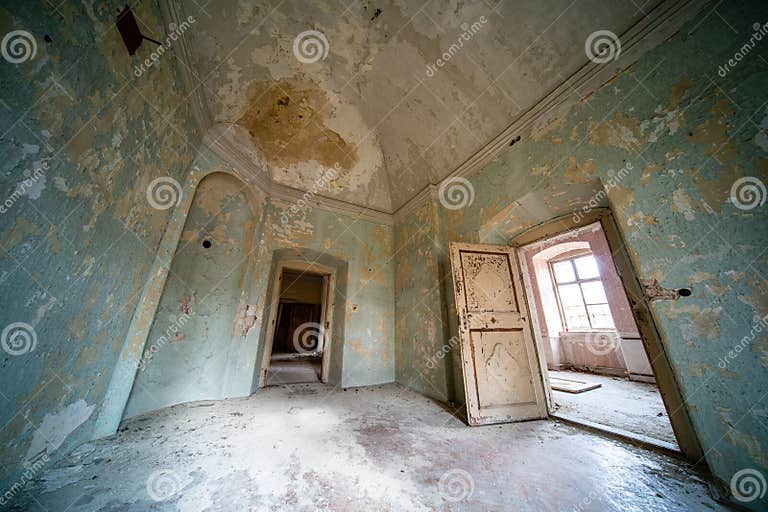 Interior of an Abandoned Castle Stock Photo - Image of forgotten ...
