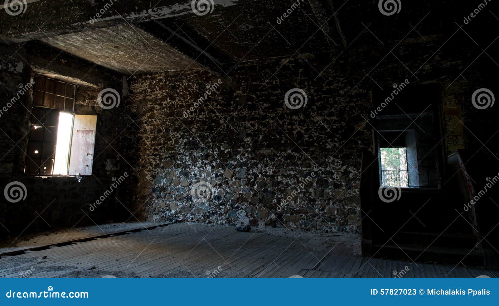 Interior of an Abandoned Empty Room Stock Image - Image of deserted ...