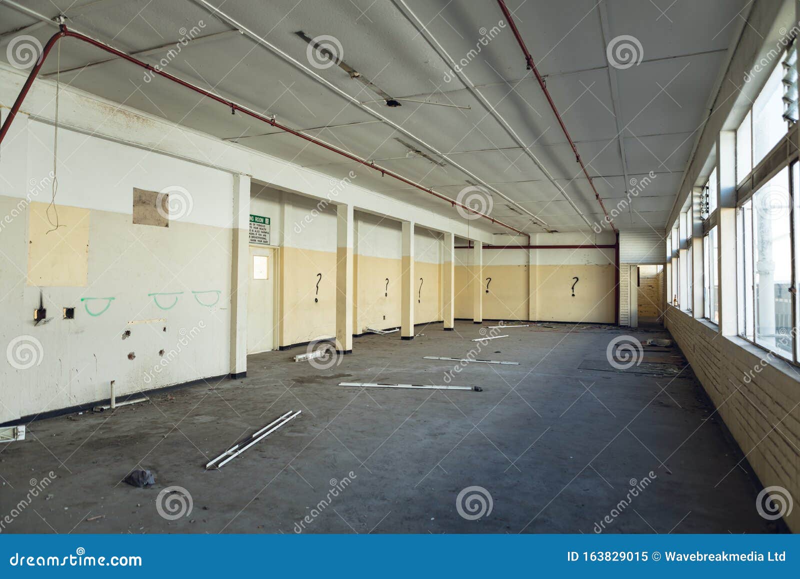Abandoned warehouse stock image. Image of factory, dirty - 163829015