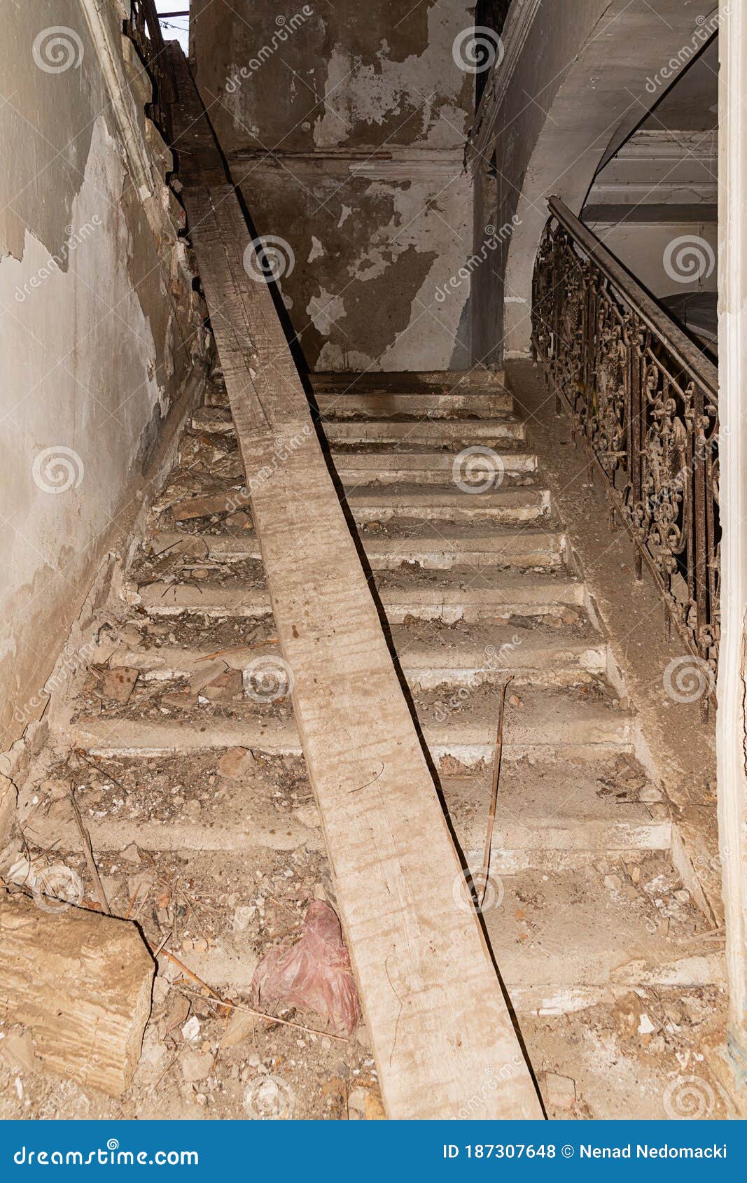 Interior of an Abandoned Mansion. Empty Room Deserted and Derelict. the ...