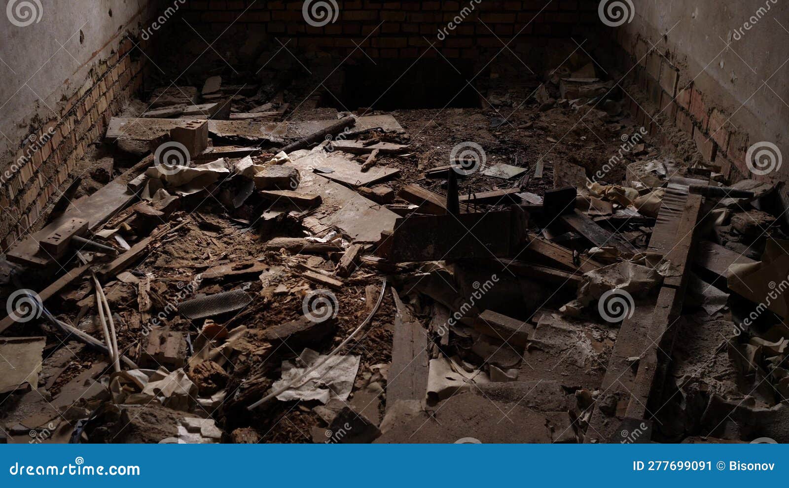 Interior of an Abandoned Dirty Building Stock Image - Image of ...