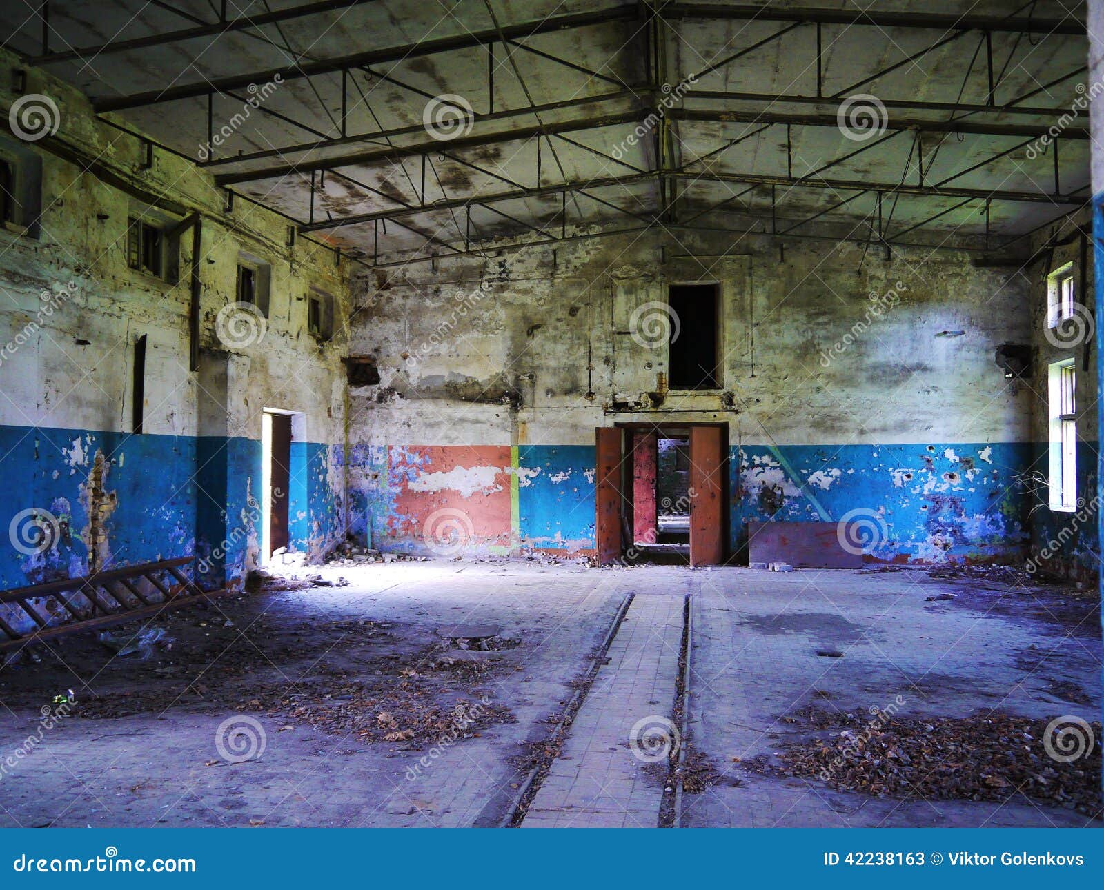 Interior of an Abandoned Soviet Military Base Stock Image - Image of ...