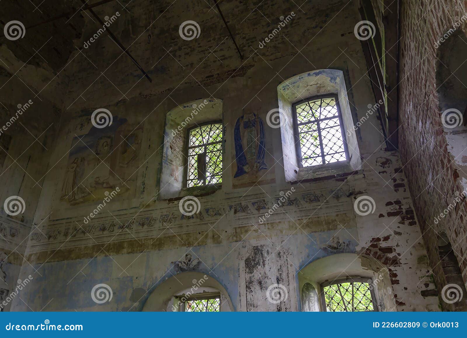 The Interior of an Abandoned Temple Stock Image - Image of architecture ...