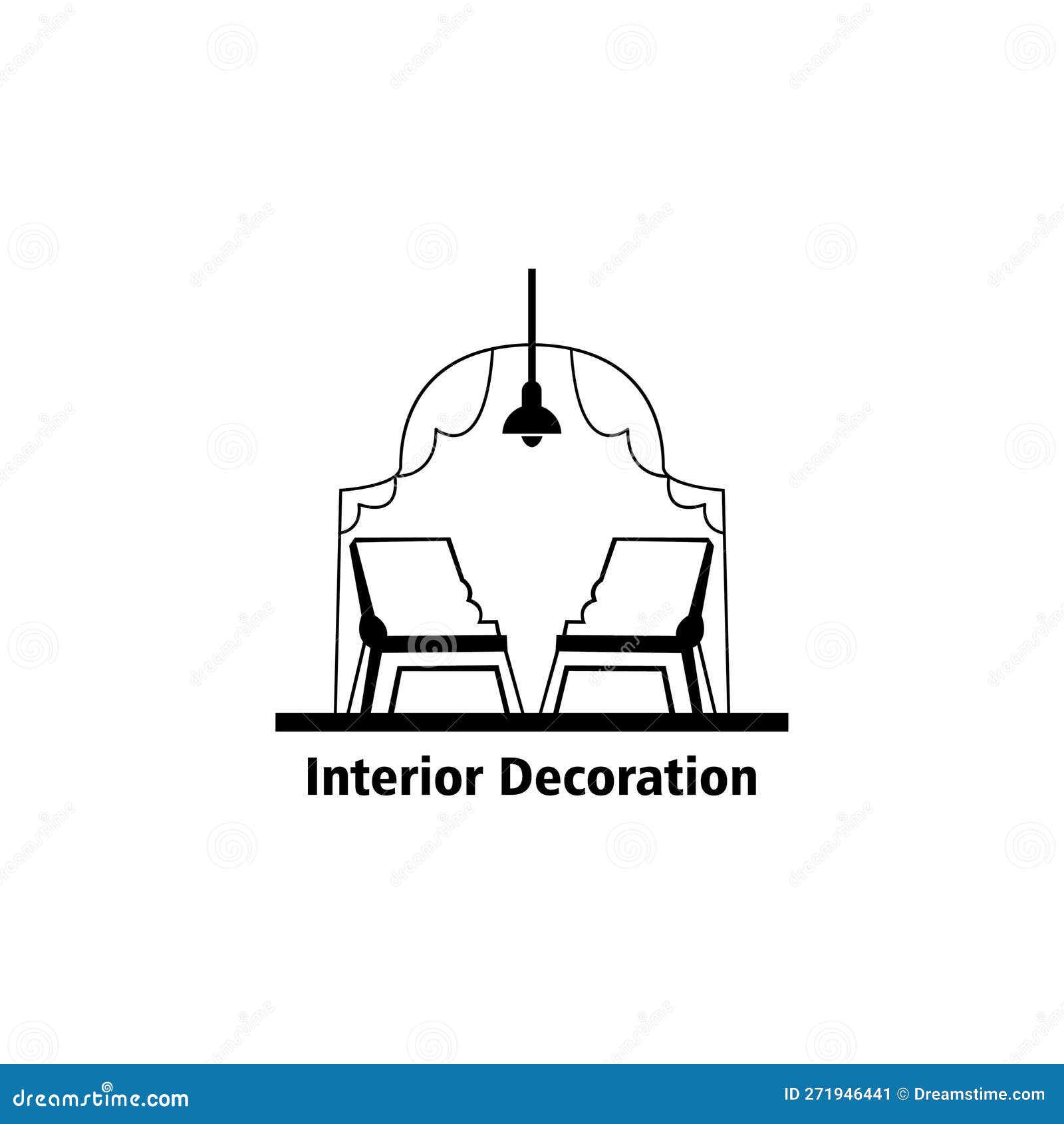 Interior Abstract Logo Design House Vector Illustration Stock Vector ...