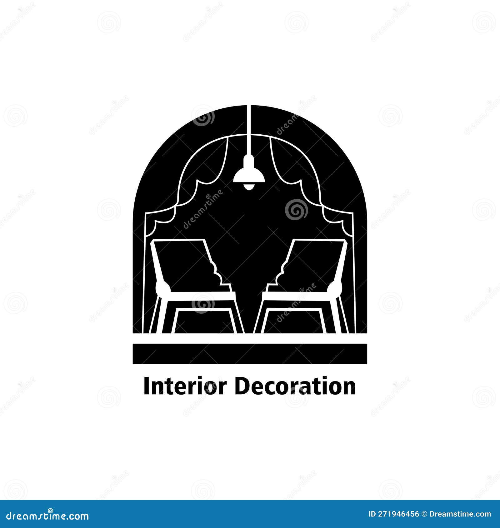 Interior Abstract Logo Design House Vector Illustration Stock Vector ...