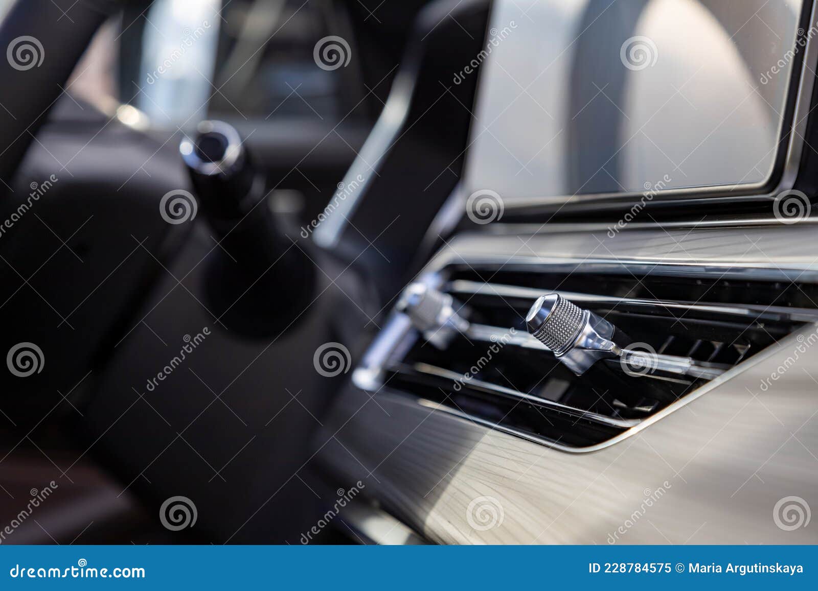 Interior Air Duct on the Front Panel of a Premium Car Stock Image ...