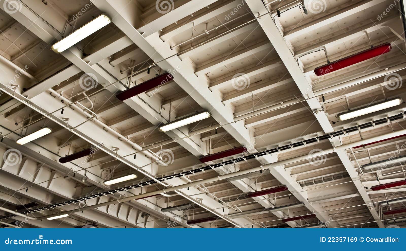 Interior of an Aircraft Carrier Stock Image - Image of background, seal ...