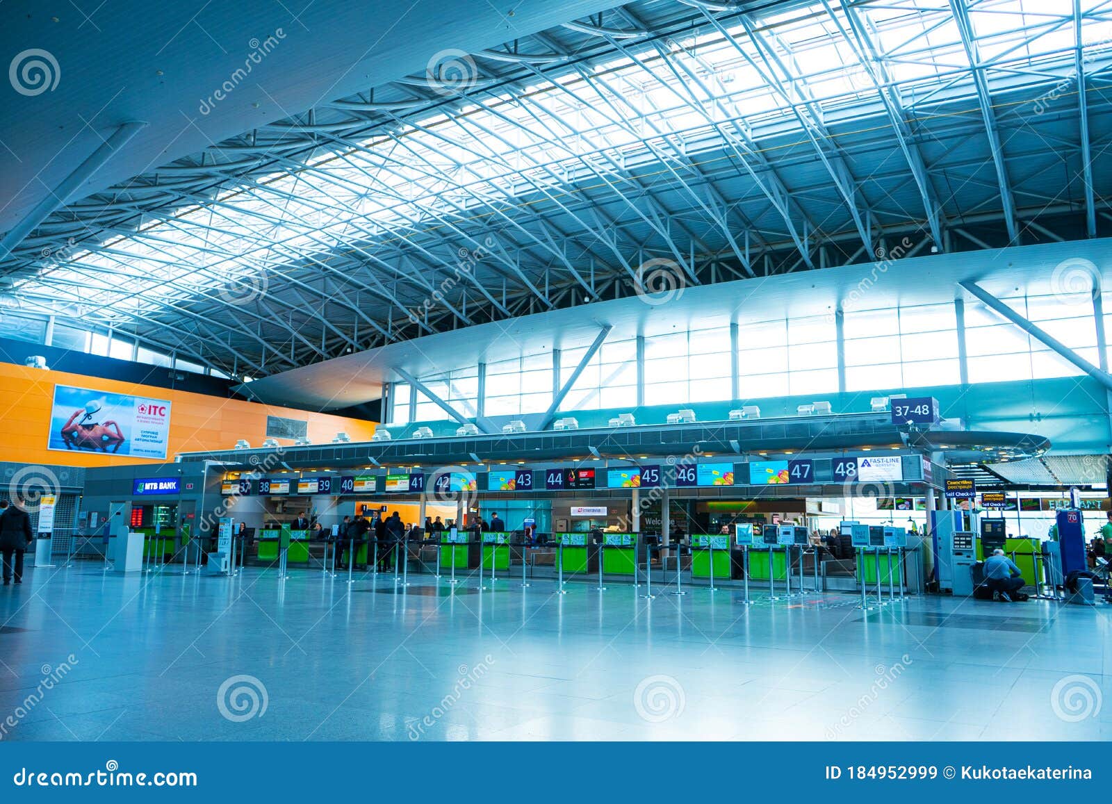 The Interior of the Airport Front Desk and Ticketing Editorial Stock ...