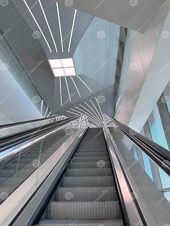 The Interior of Al Bidda Metro Station Editorial Stock Photo - Image of ...