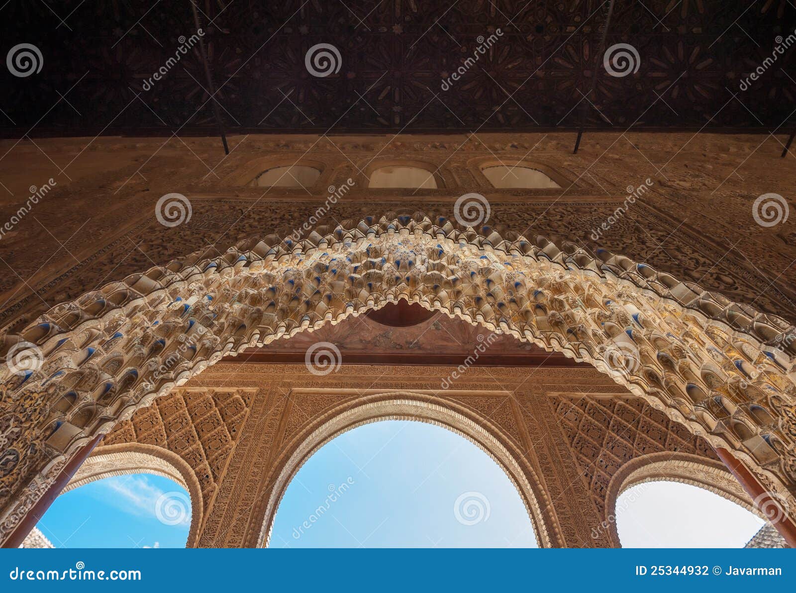 Interior of Alhambra Palace, Granada, Spain Stock Photo - Image of ...