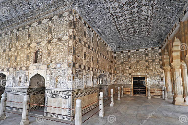 Interior of Amber Fort stock photo. Image of impressive - 18130840