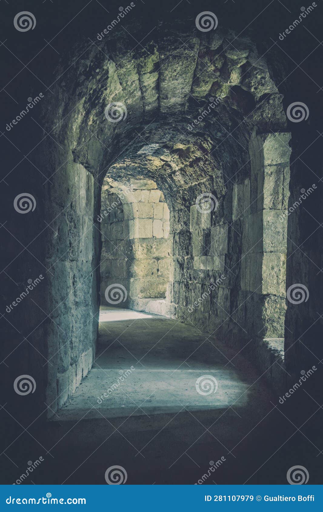 Interior of an Ancient Castle Stock Image - Image of rock, medieval ...