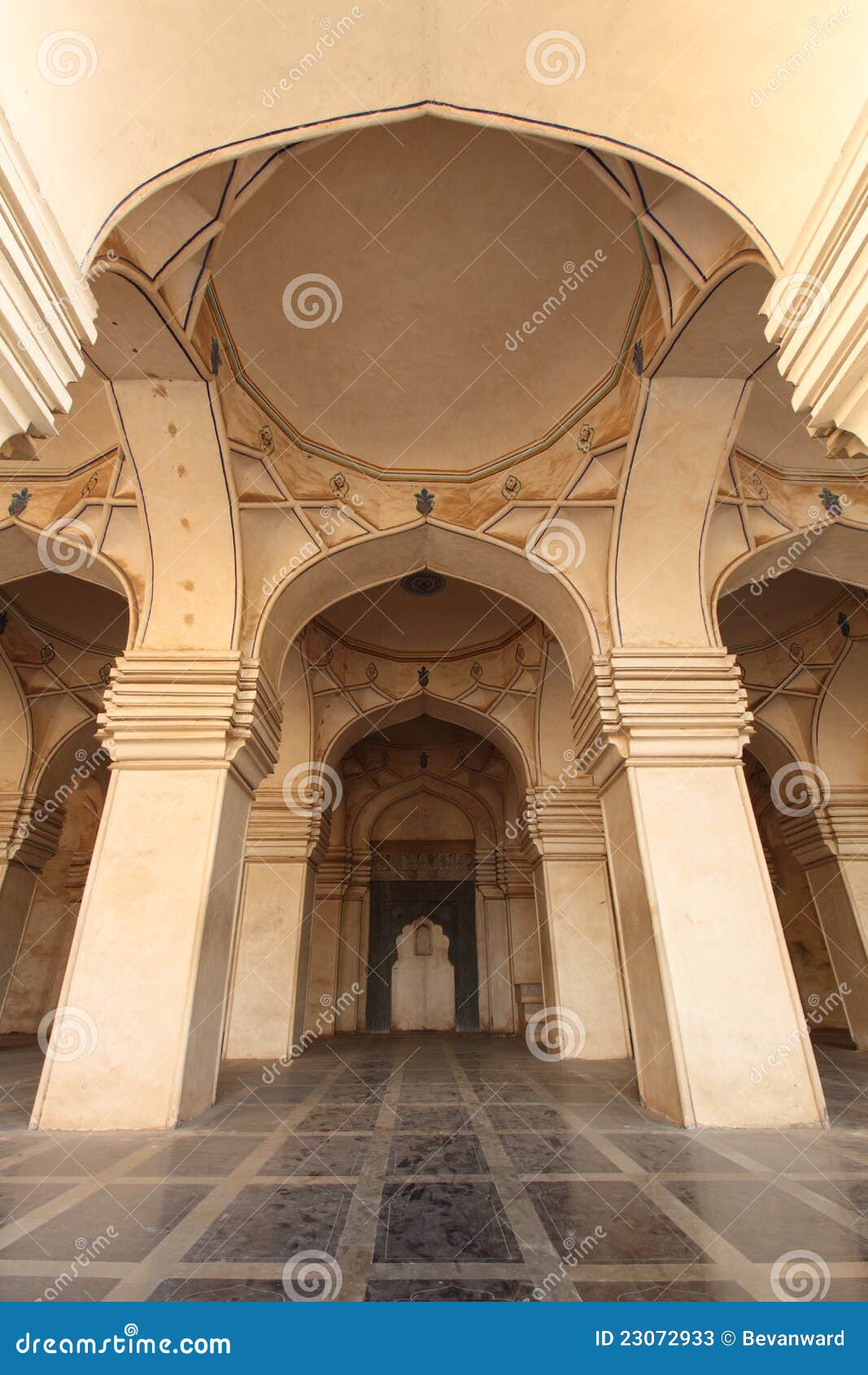 Interior of ancient Mosque stock image. Image of culture - 23072933