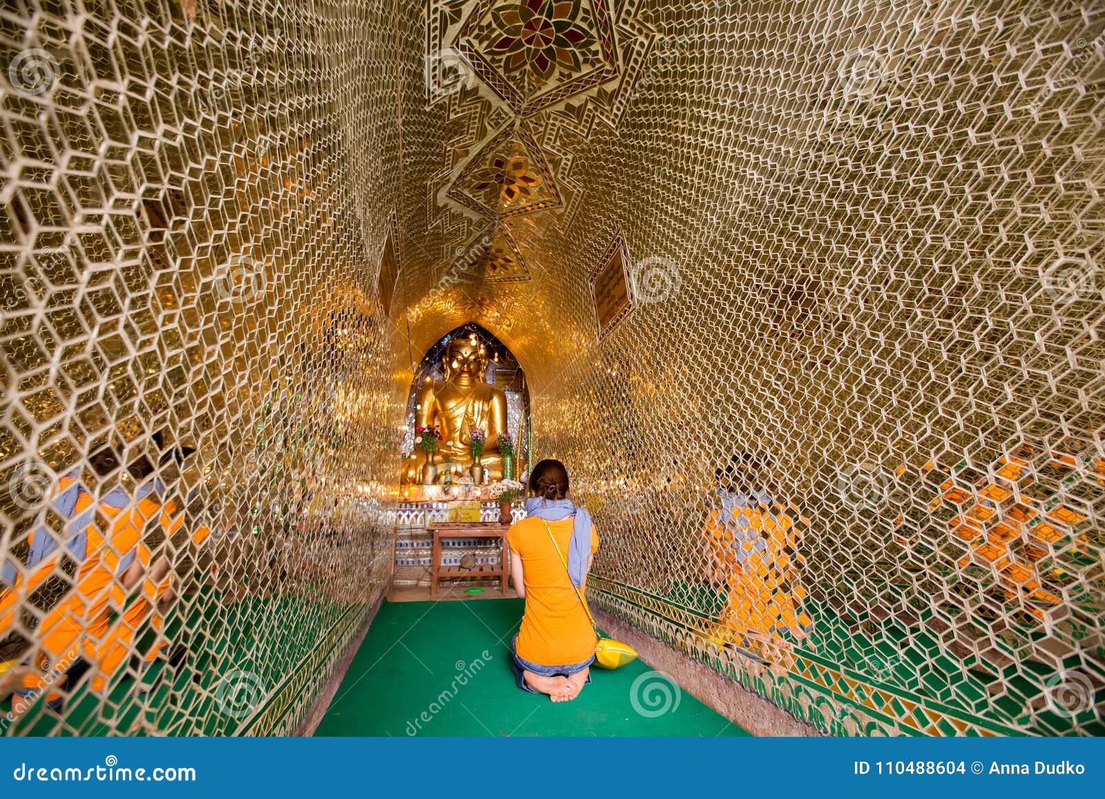 Interior of the Ancient Temples in Bagan, Myanmar Stock Photo - Image ...