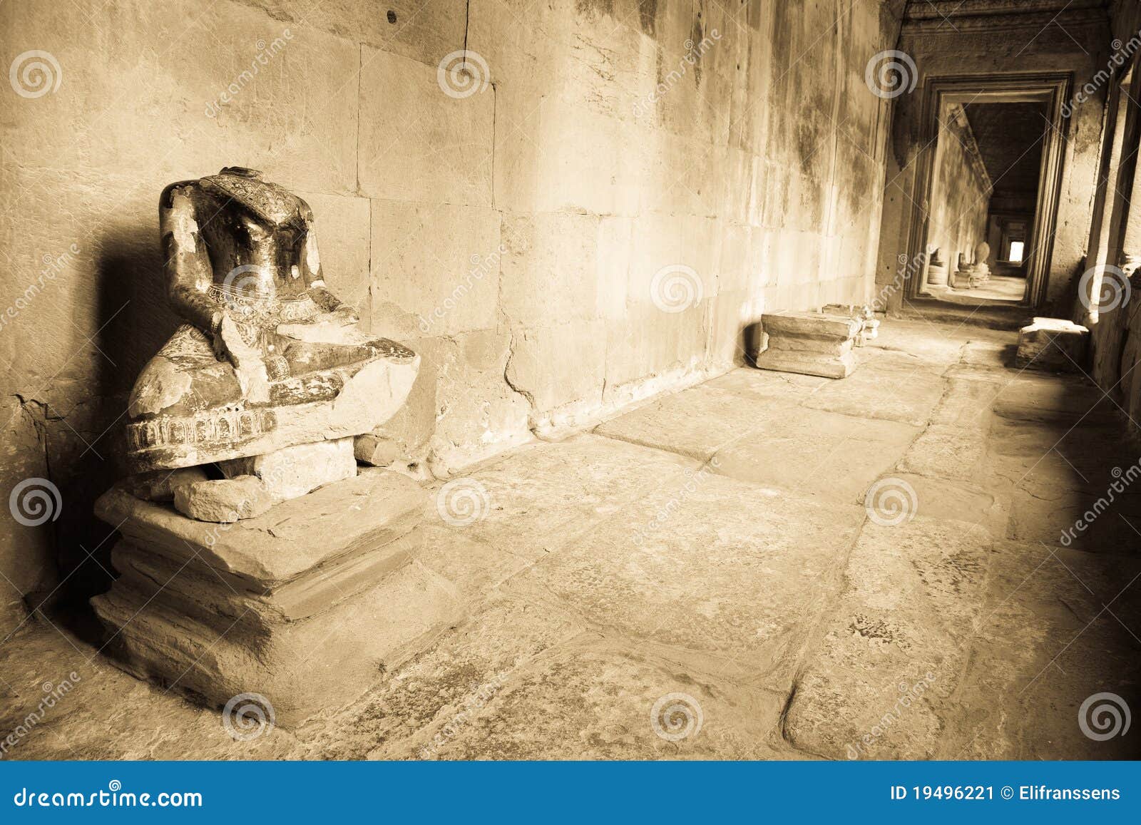Interior Angkor Wat stock image. Image of building, ancient - 19496221