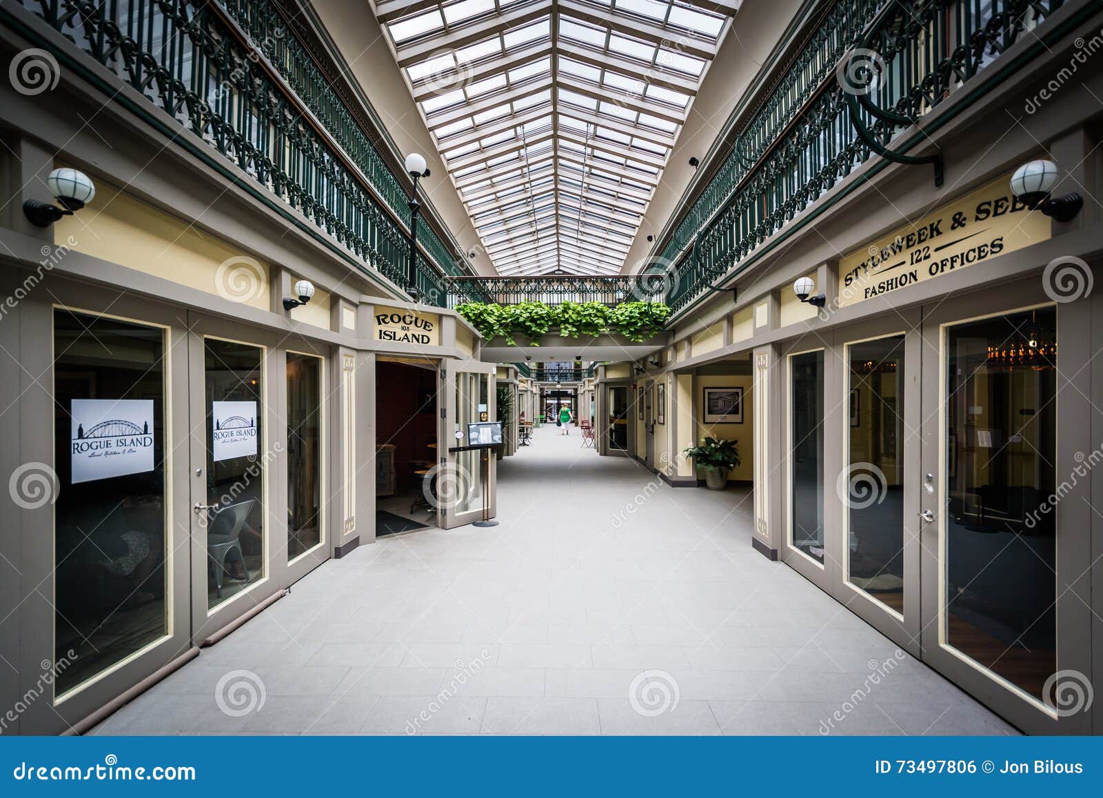 The Interior of the Arcade, in Downtown Providence, Rhode Island ...