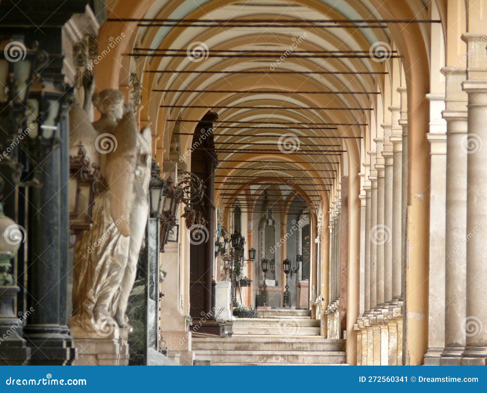 The Interior of the Arcade at the Mirogoj Zagreb Cemetery Stock Image ...