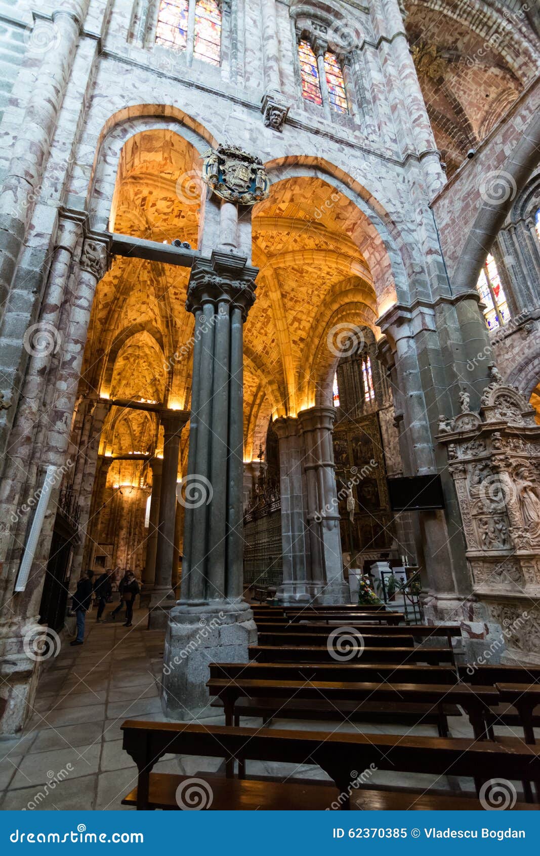 Interior Arcchitecture of Cathedral of Avila, Spain Editorial Image ...