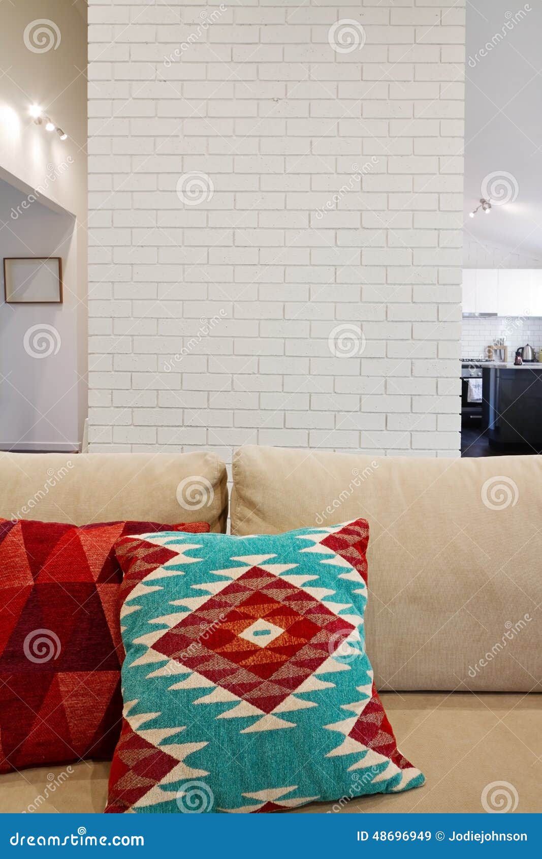 Interior Architectural Brick Feature Wall with Space for Text Stock ...