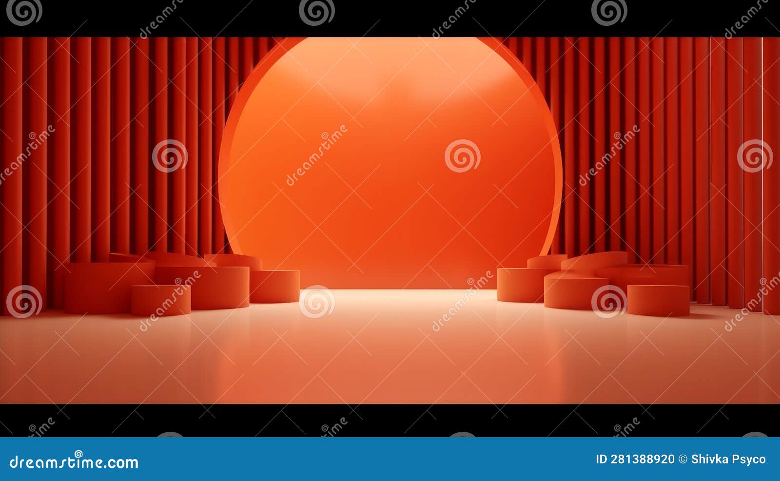Interior Architecture Modern Orange and Red Theme Background Generative ...