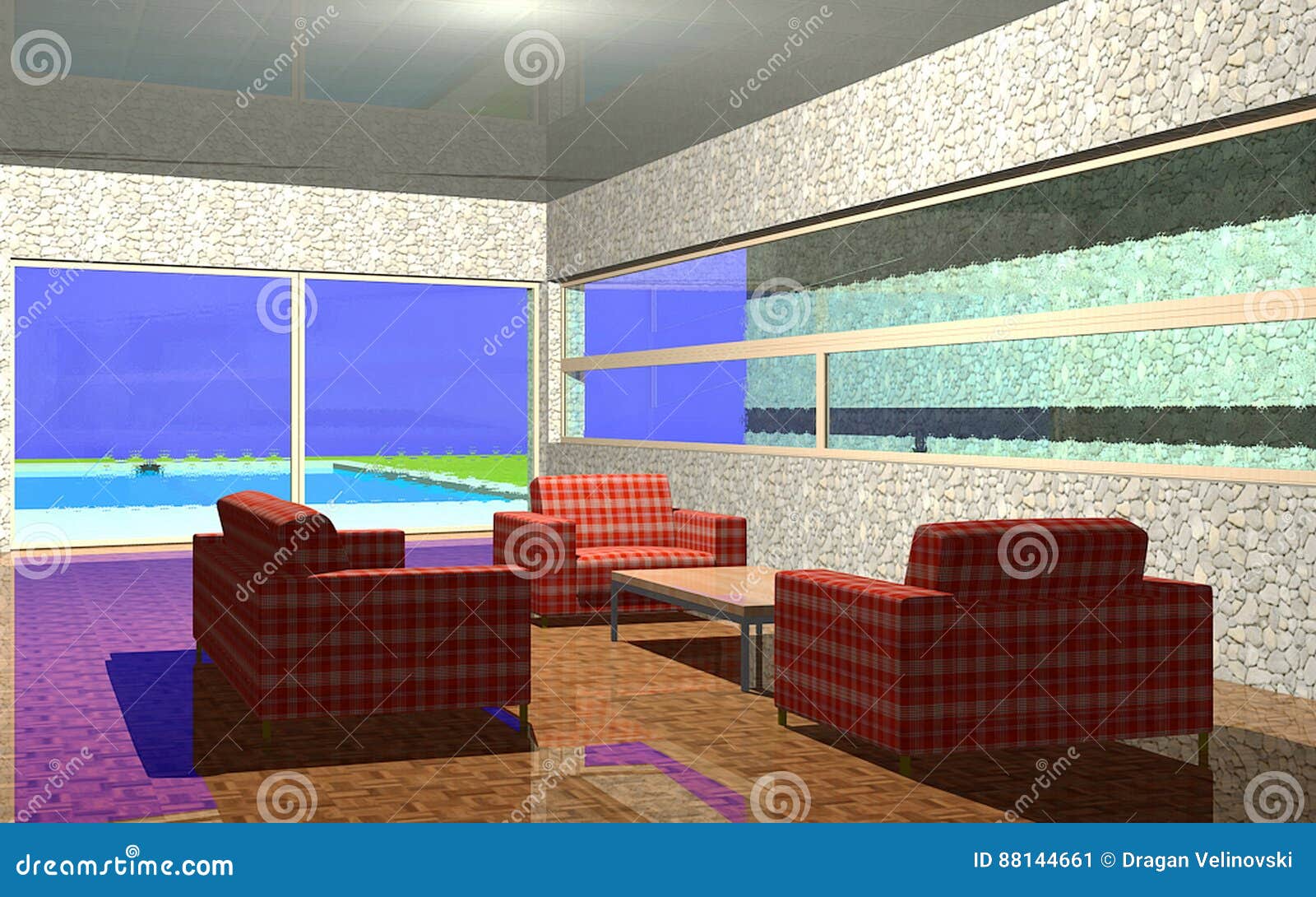 Interior stock vector. Illustration of view, design, buildings - 88144661