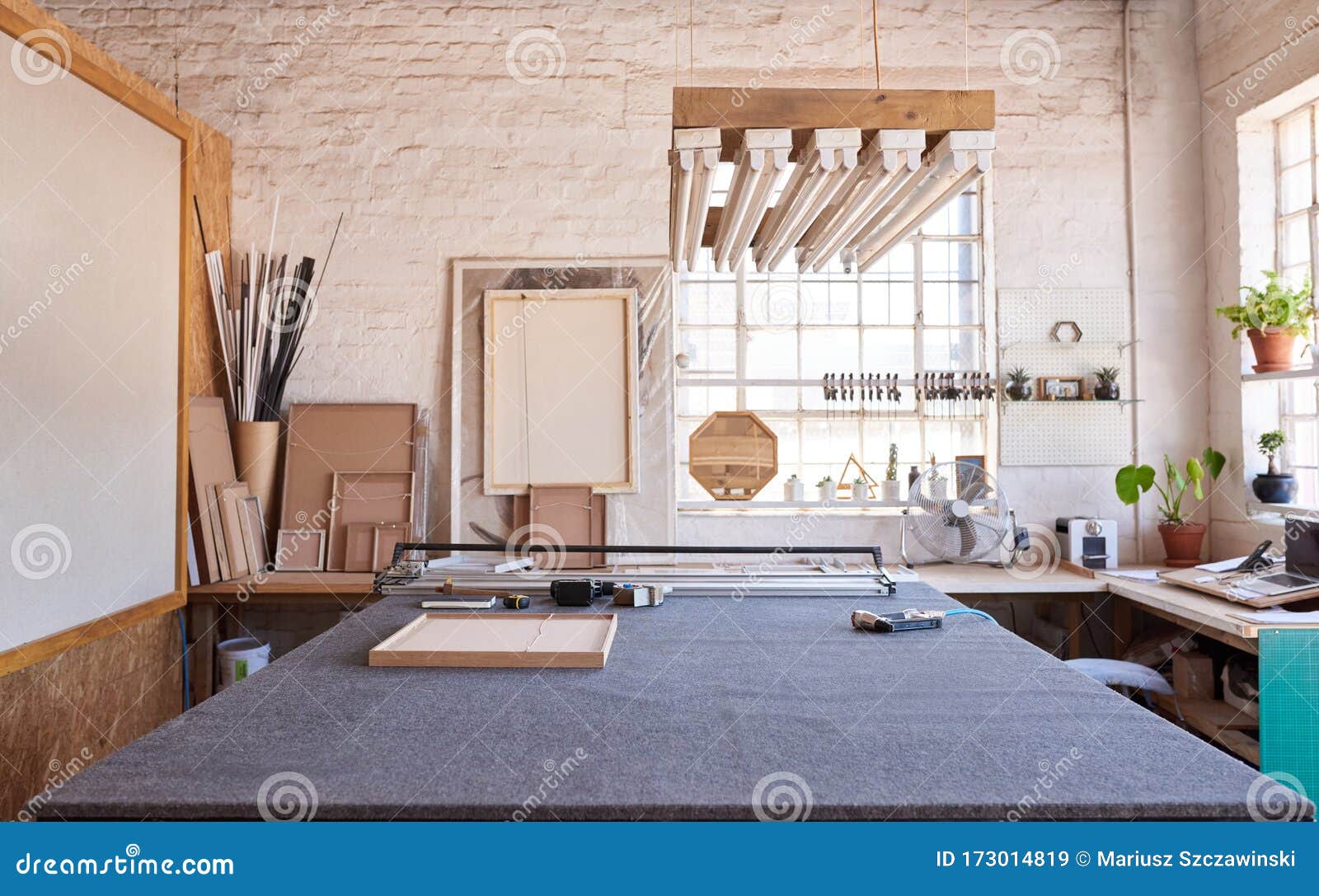 Interior of an Art and Picture Framing Workshop Stock Image - Image of ...