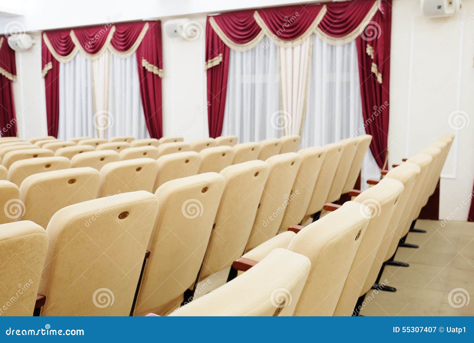 Interior of an auditorium stock image. Image of theater - 55307407