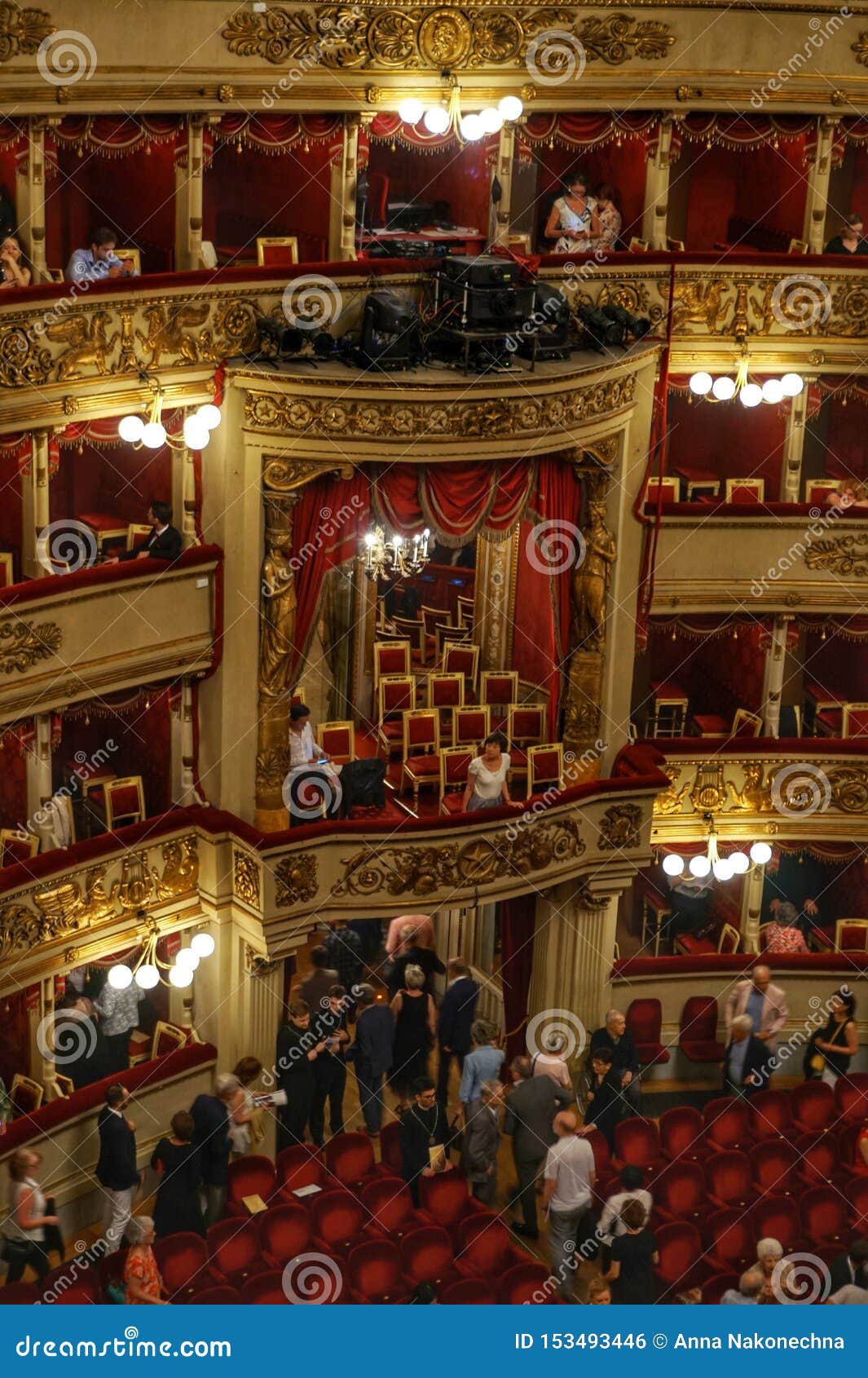 The Theater Scala Of Milan, Italy. La Scala Italian: Teatro Alla Scala ...