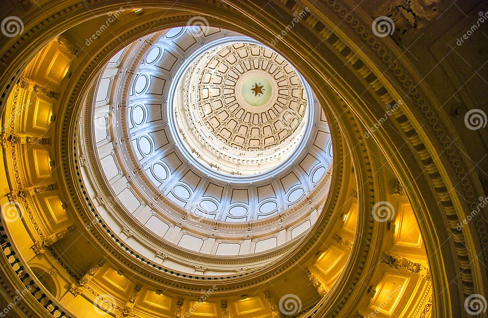 Interior of Austin Capitol. Top of Cupola Editorial Photo - Image of ...
