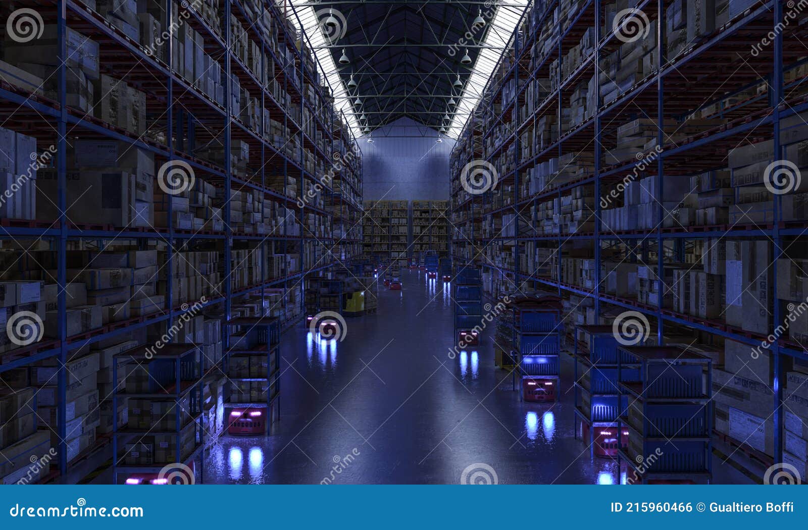 Automated Warehouse Flat Infographics Vector Illustration ...