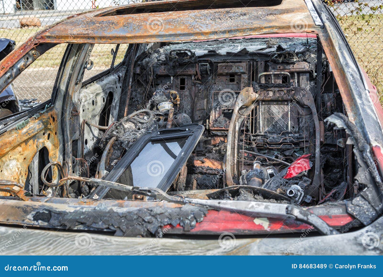 Interior of Automobile after Car Fire Stock Image - Image of destroyed ...