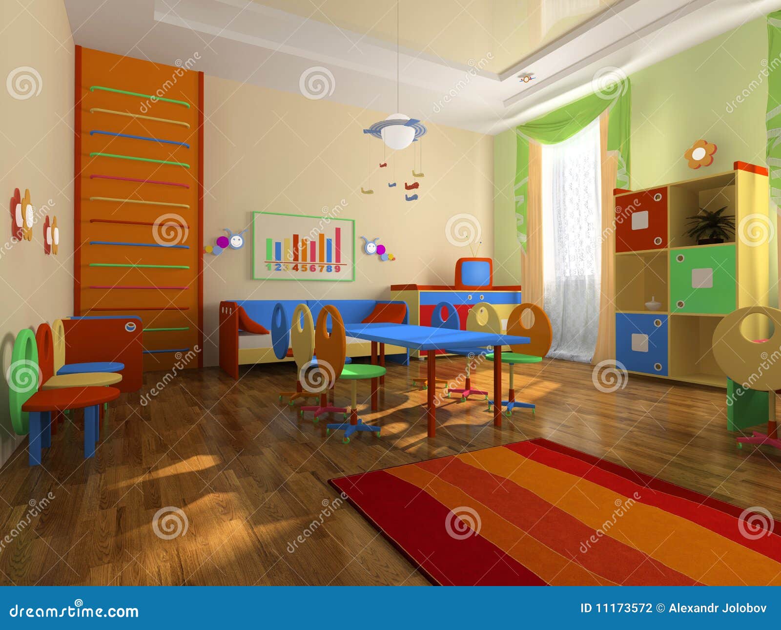 Interior of the Baby Office Stock Photo - Image of furniture, shelving ...