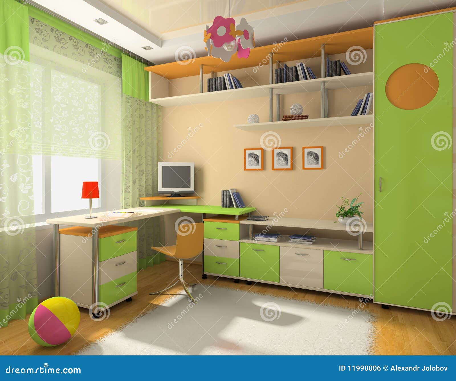 Interior of the Baby Office Stock Illustration - Illustration of sample ...