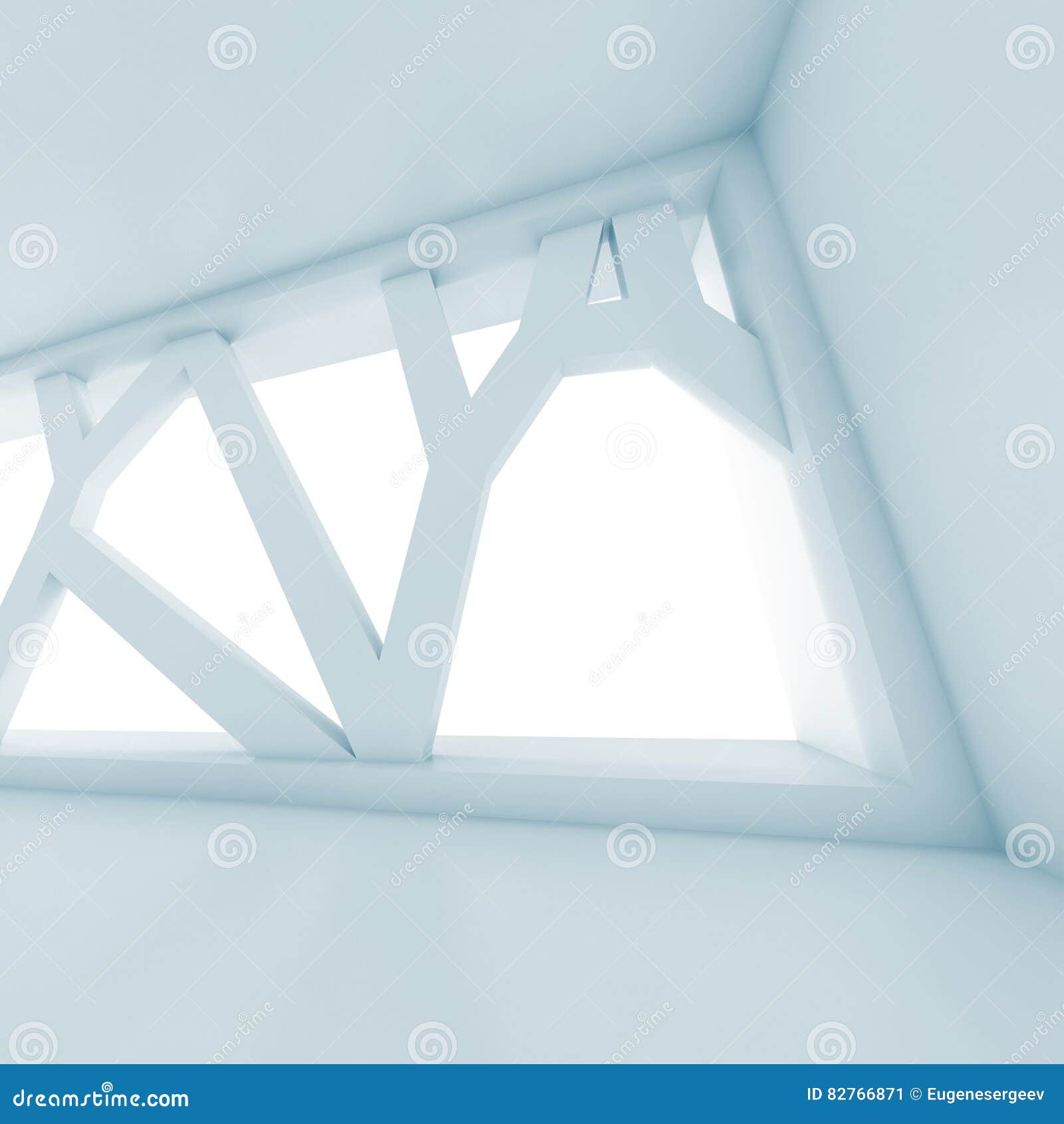 Interior Background, Futuristic Window Stock Illustration ...