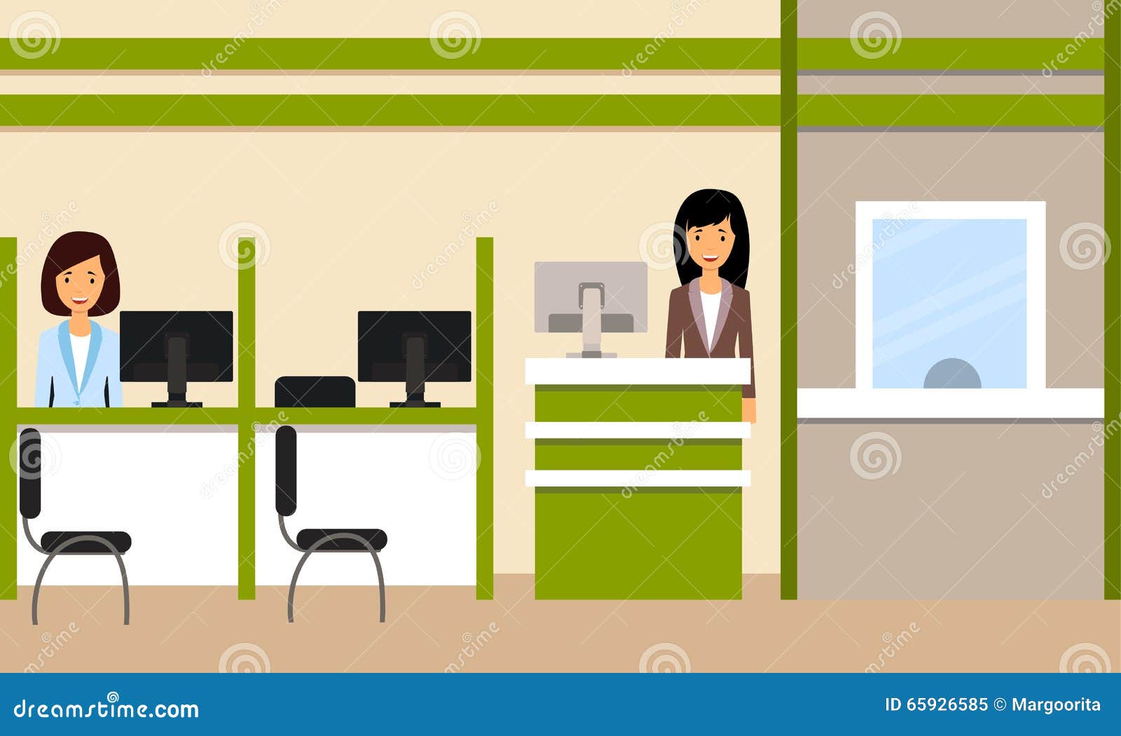 Interior Bank stock vector. Illustration of room, banking - 65926585