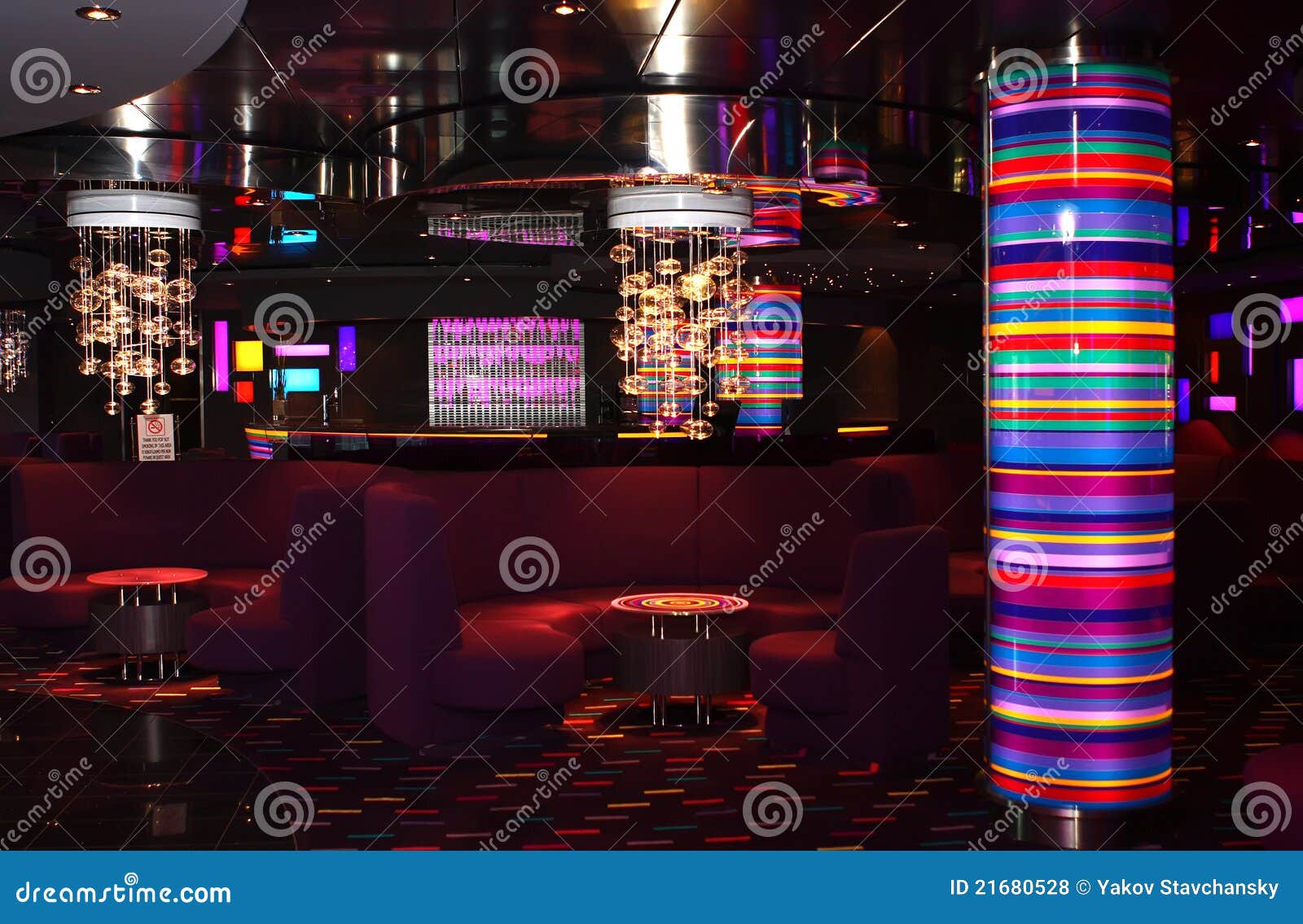 Interior of the bar-disco stock photo. Image of cruise - 21680528