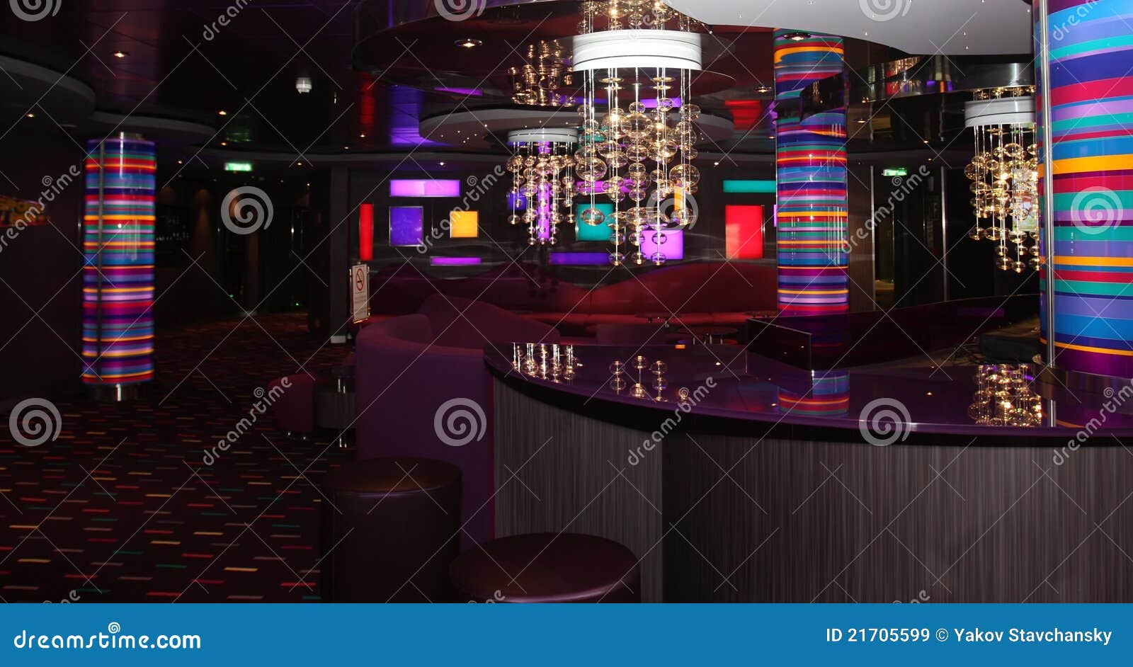 Interior Bar & Disco Club Stock Image - Image of columns, ship: 21705599