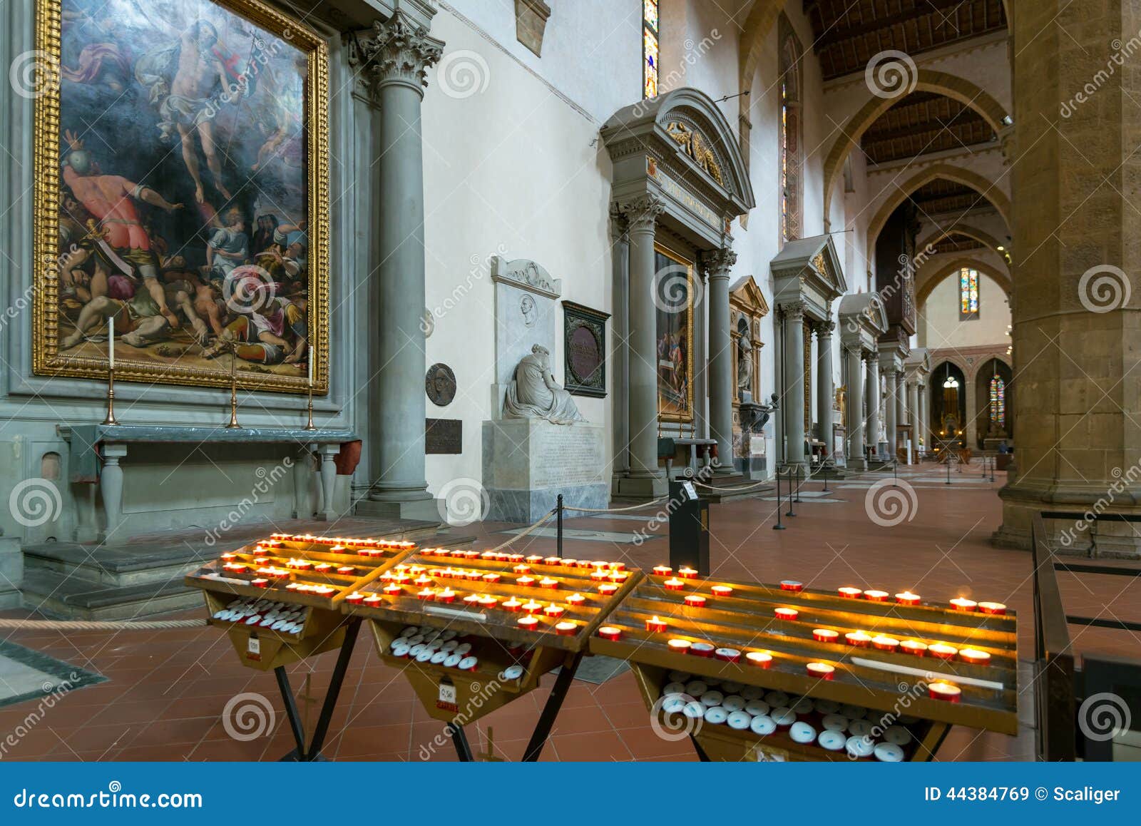 The Interior of the Basilica of Santa Croce in Florence Editorial Stock ...