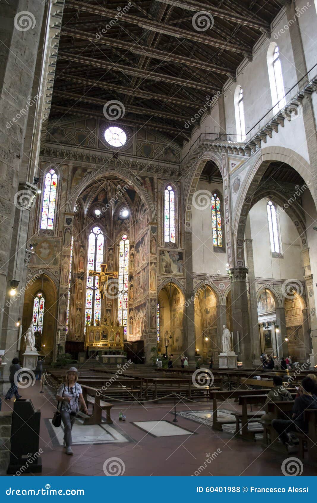 Interior of Basilica Santa Croce Editorial Stock Photo - Image of ...
