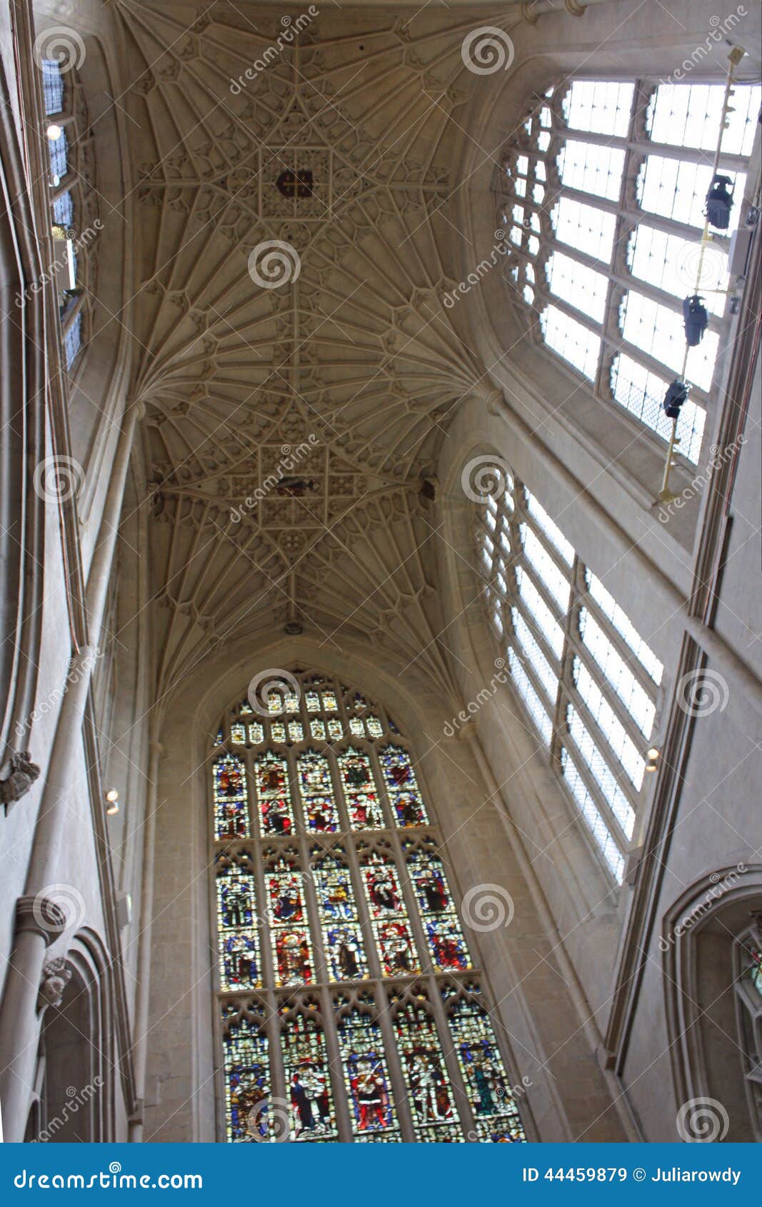 Interior of Bath Abbey stock image. Image of clerestory - 44459879