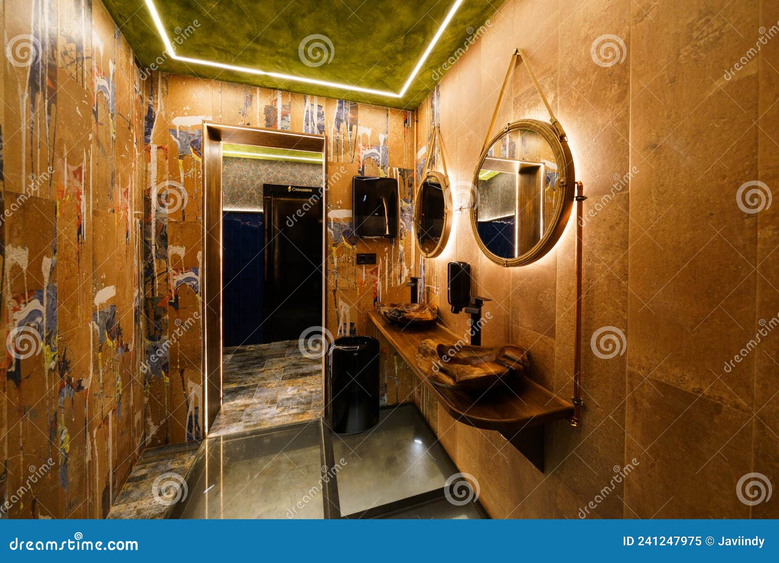 Interior of a Bathroom in a Luxury Restaurant Stock Image - Image of ...