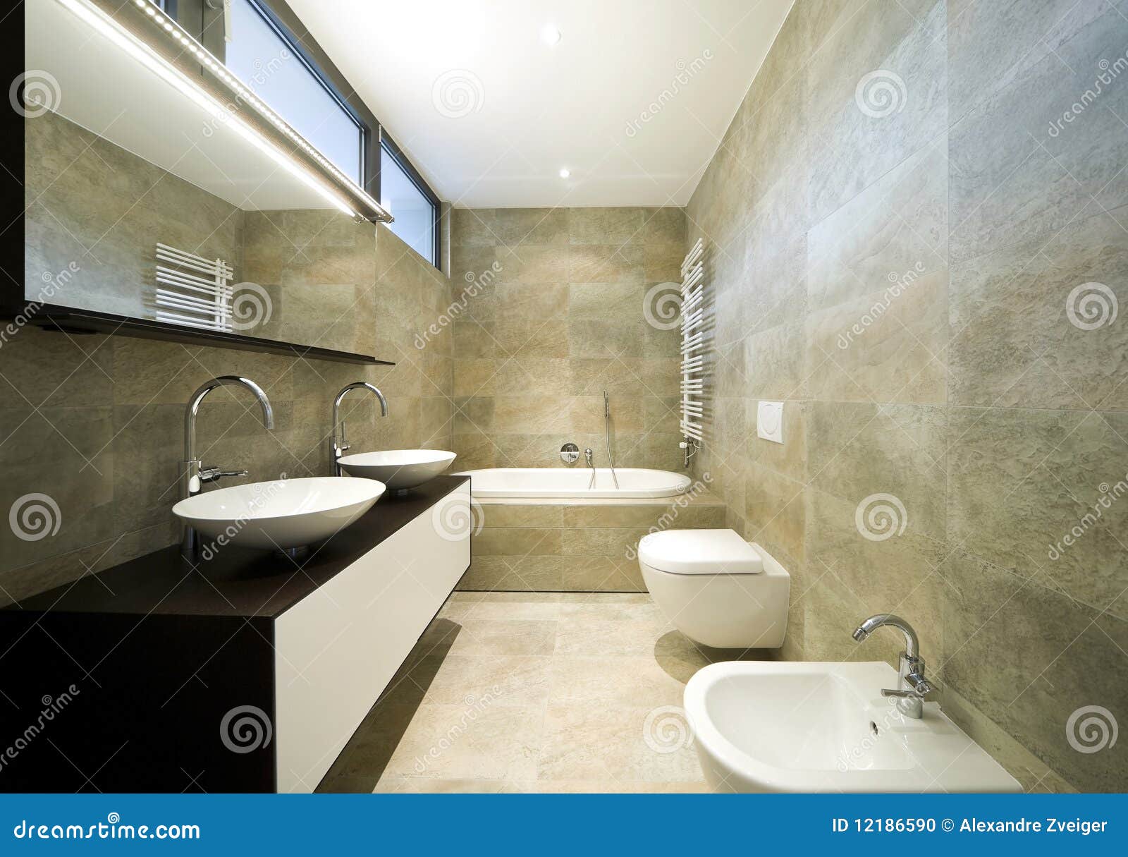 Interior Beautiful Bathroom Stock Photo - Image of habitation, floor ...
