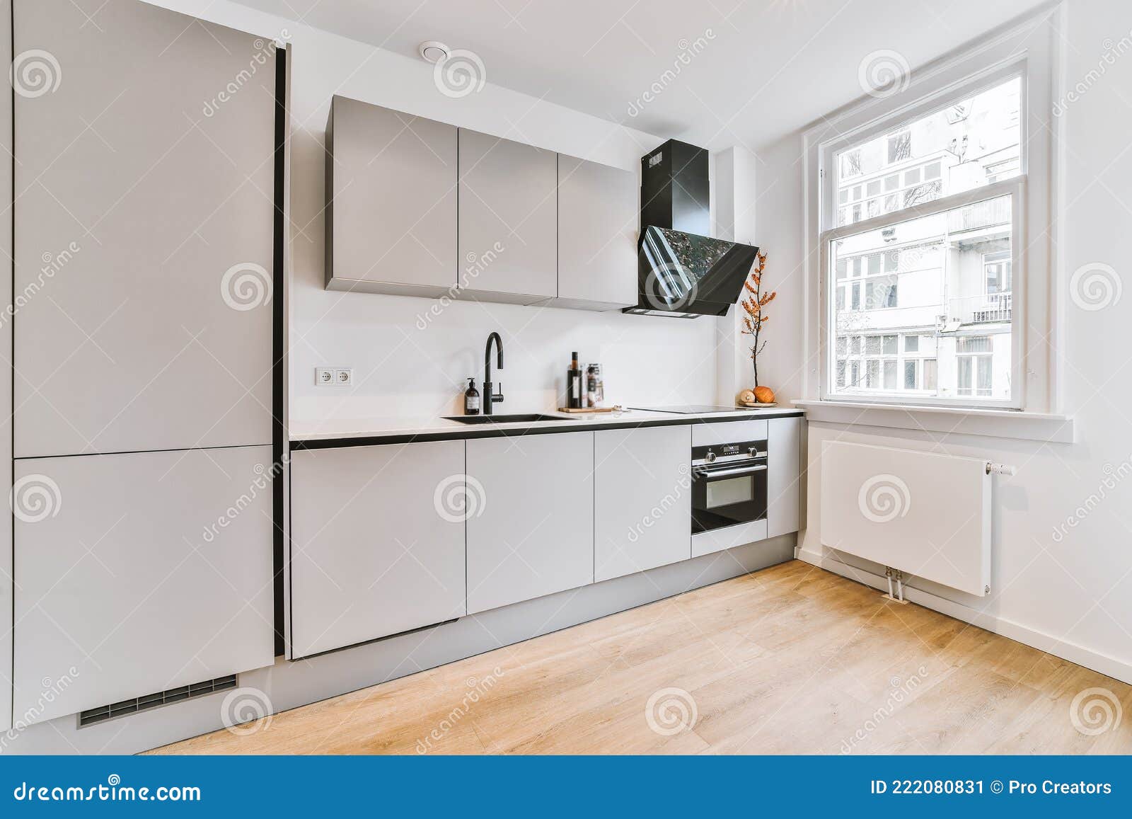 Beautiful kitchen design stock image. Image of modern - 222080831