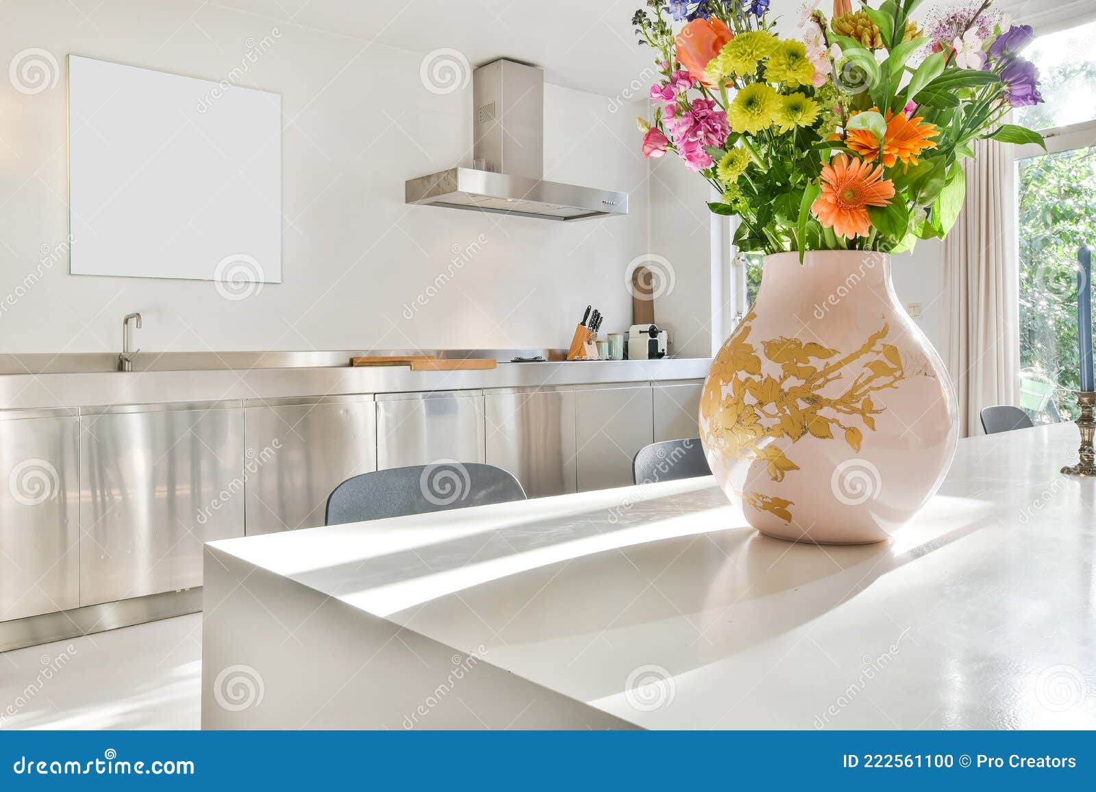 Beautiful kitchen design stock photo. Image of luxury - 222561100