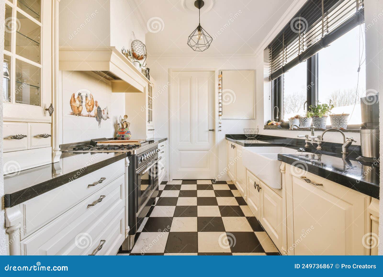 Bright and Modern Kitchen Design Stock Image - Image of decorative ...