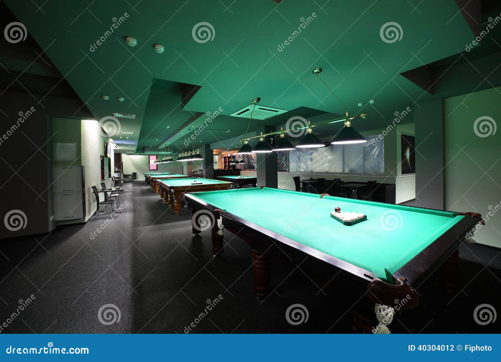 Interior of Beautiful and Modern Billiard Stock Photo - Image of ...