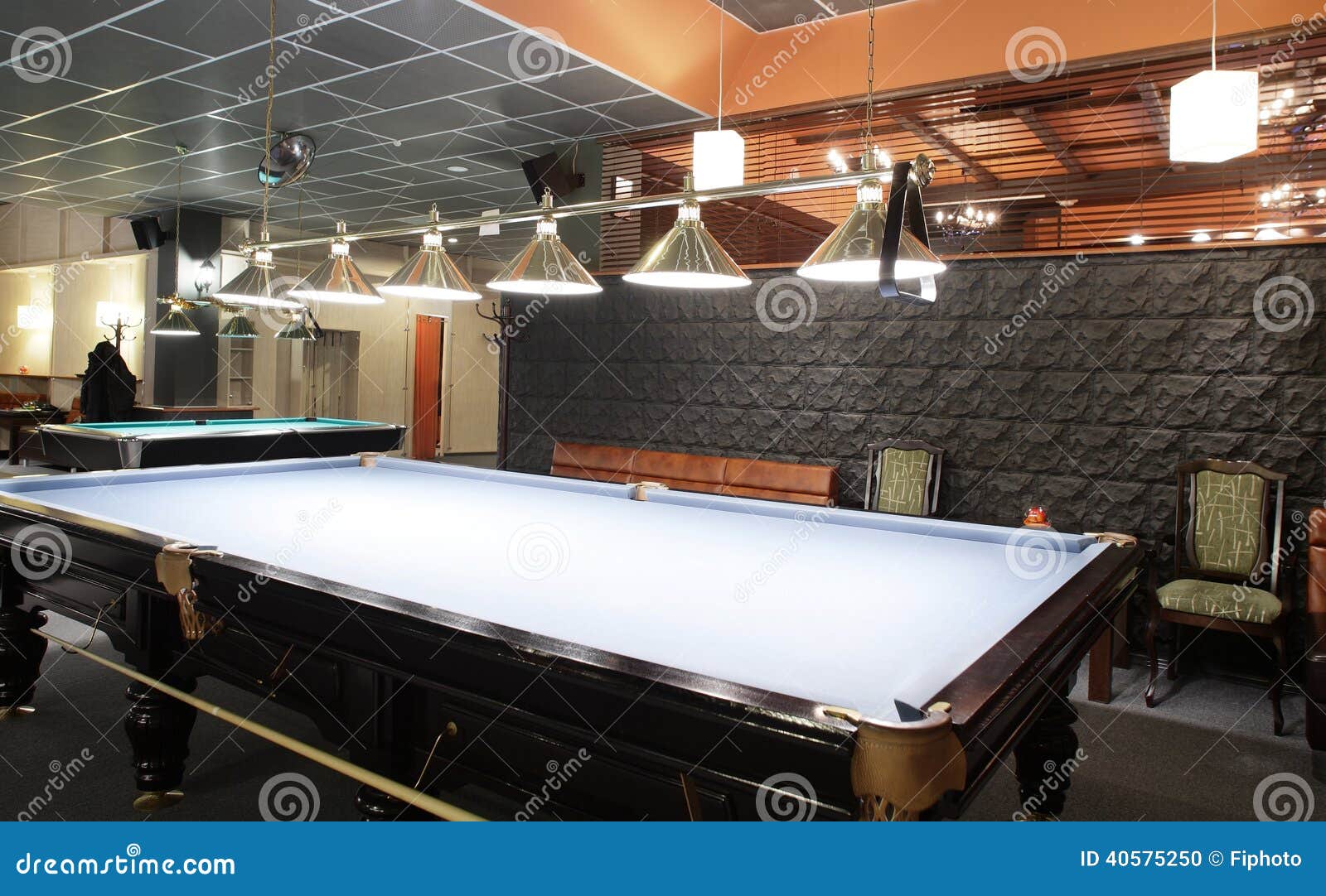 Interior of Beautiful and Modern Billiard Stock Photo - Image of detail ...