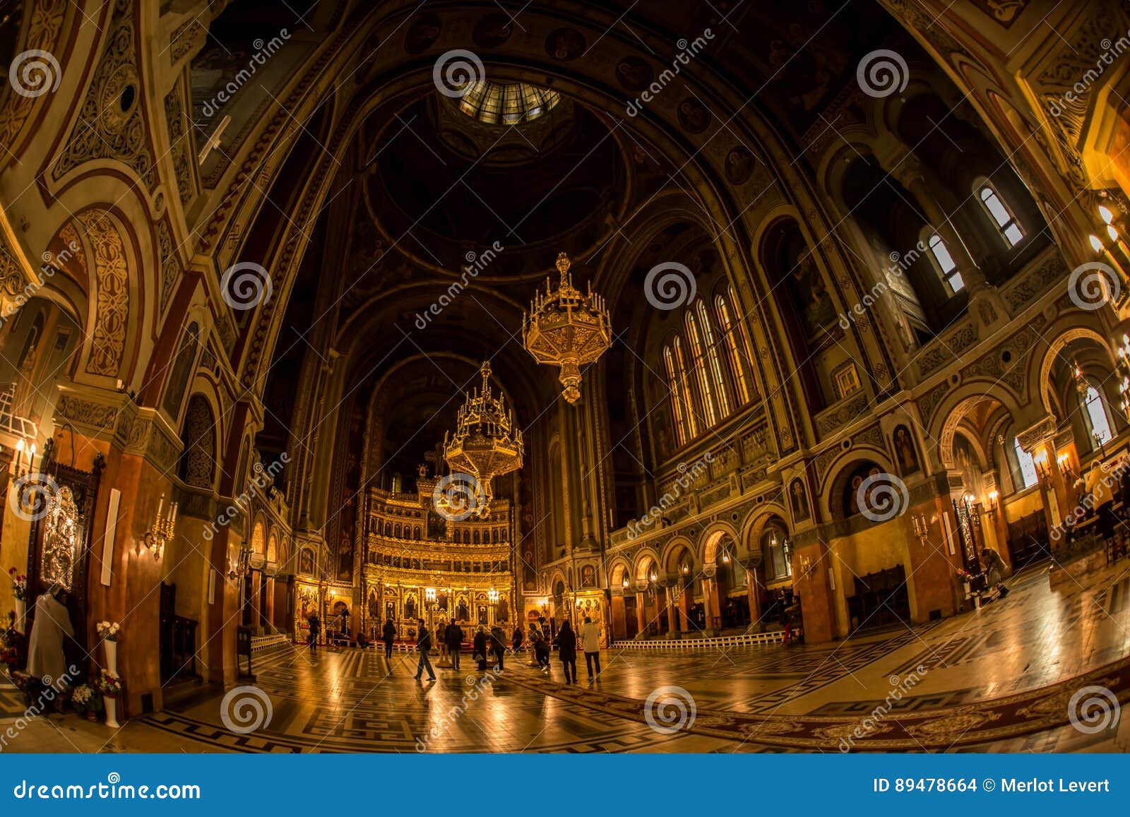 Interior of Beautiful Orthodox Cathedral in Timisoara Editorial Stock ...